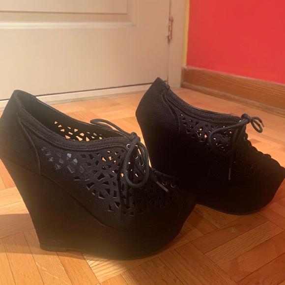 Shoes | Black High Wedges | Poshmark